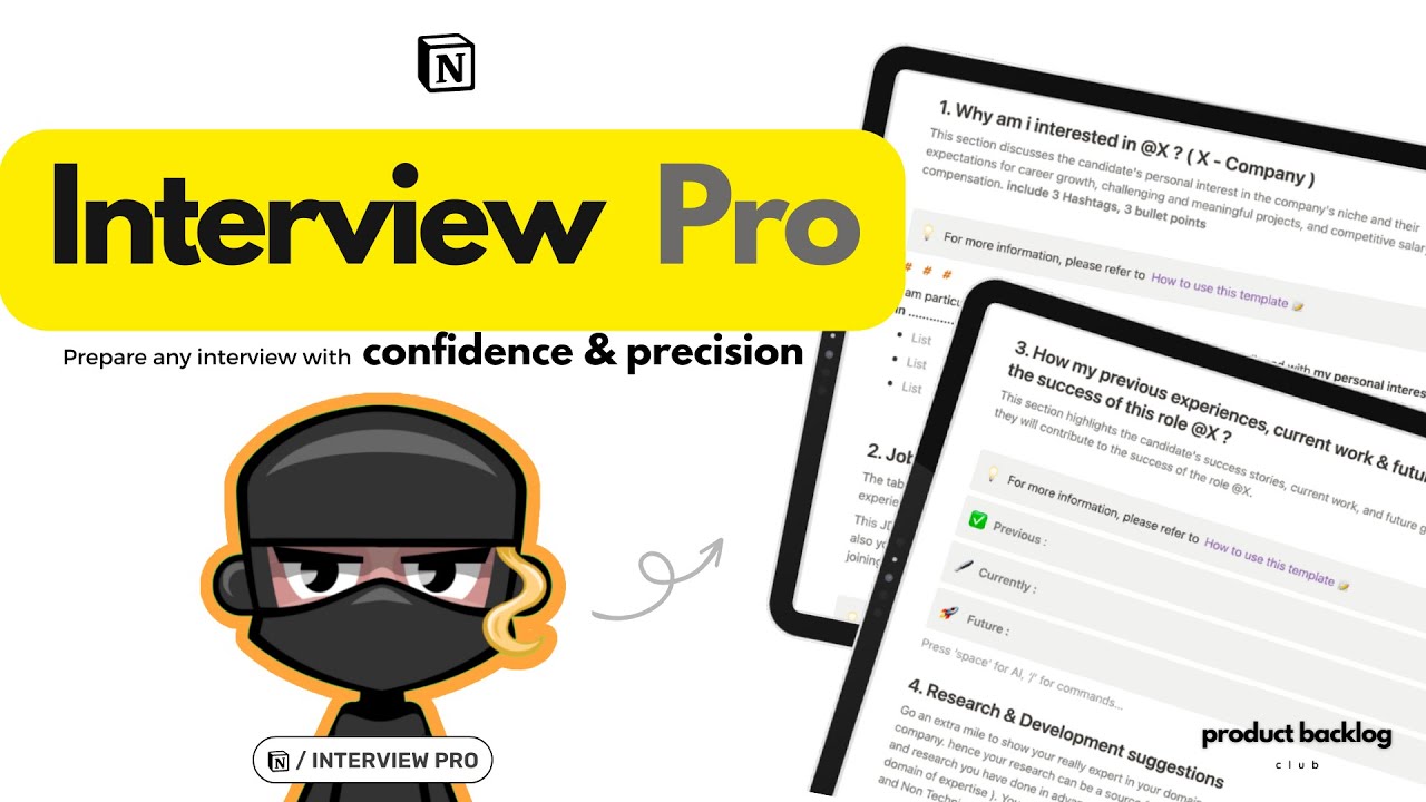 How to Prepare for Any Interview With Confidence & Precision using Interview Pro Notion Template