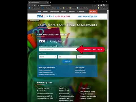Texas Assessment Unique Student Code
