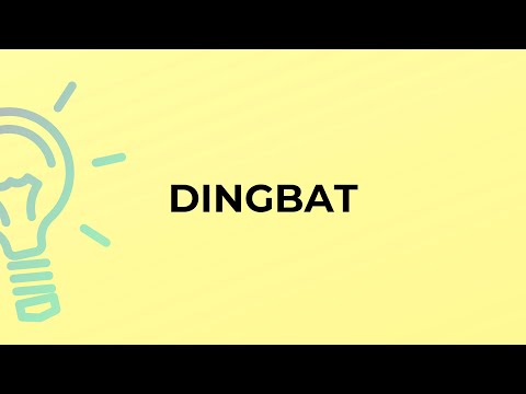 What is the meaning of the word DINGBAT?