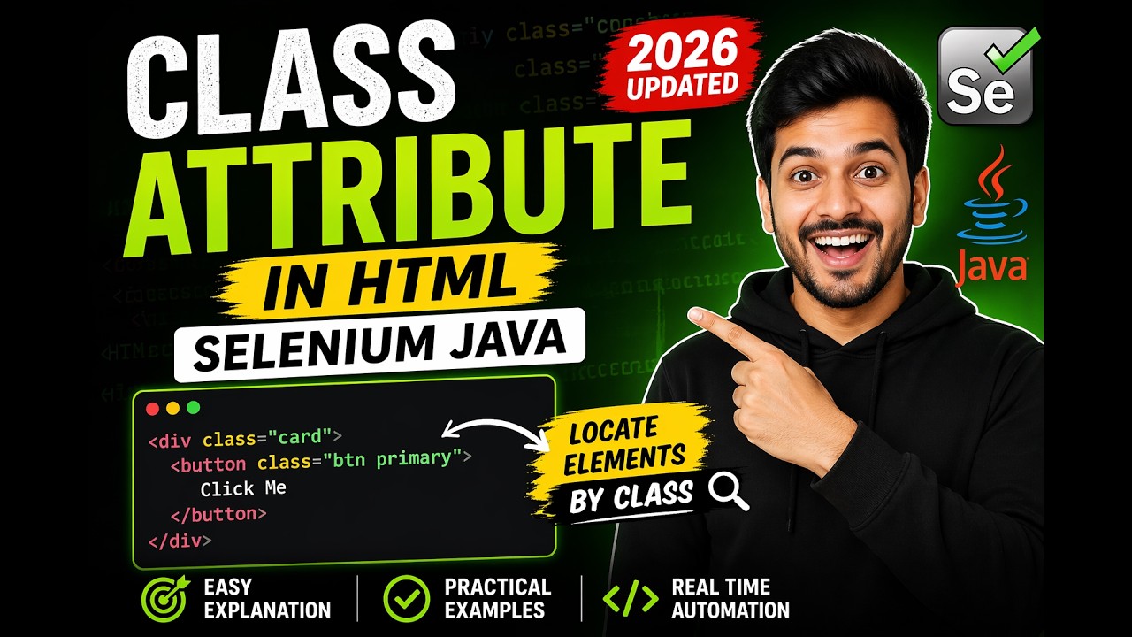45. class attribute in HTML (Selenium Java 2026)