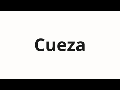 How to pronounce Cueza
