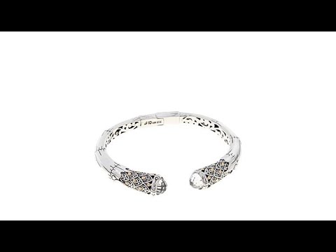 Bali Designs White Topaz BambooDesign Bracelet