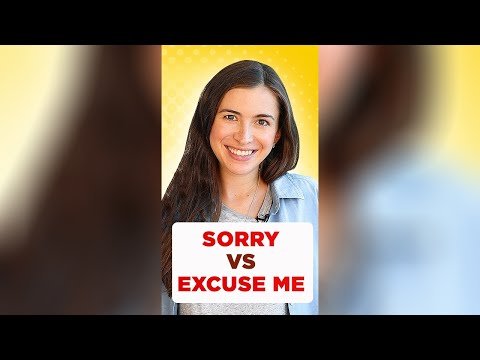How to APOLOGIZE correctly (SORRY vs. EXCUSE ME) #Shorts