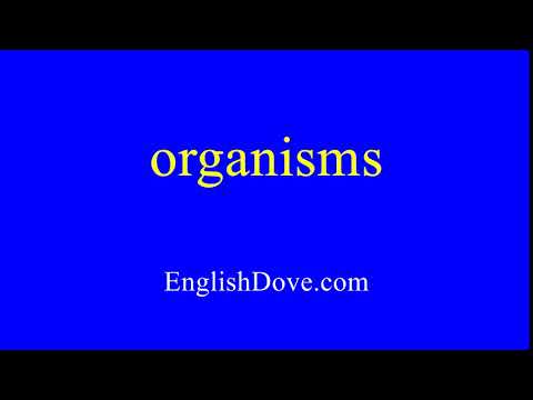 How to pronounce organisms in American English.