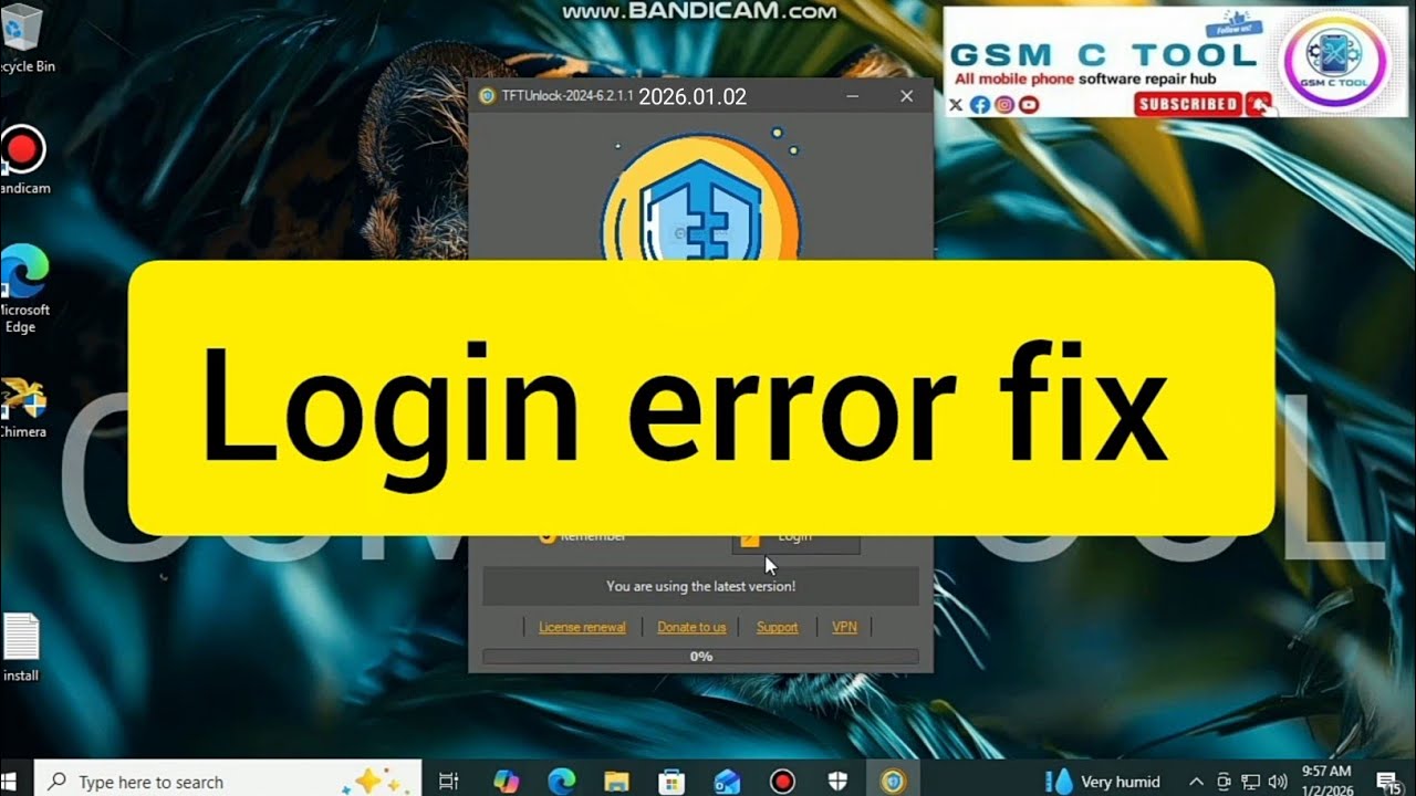 Unlock Tool Login Error Fix | Free Solution (2026 Working)