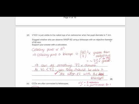 AQA Physics A-Level - 3B Option A Astrophysics - 2023 Paper Talk Through