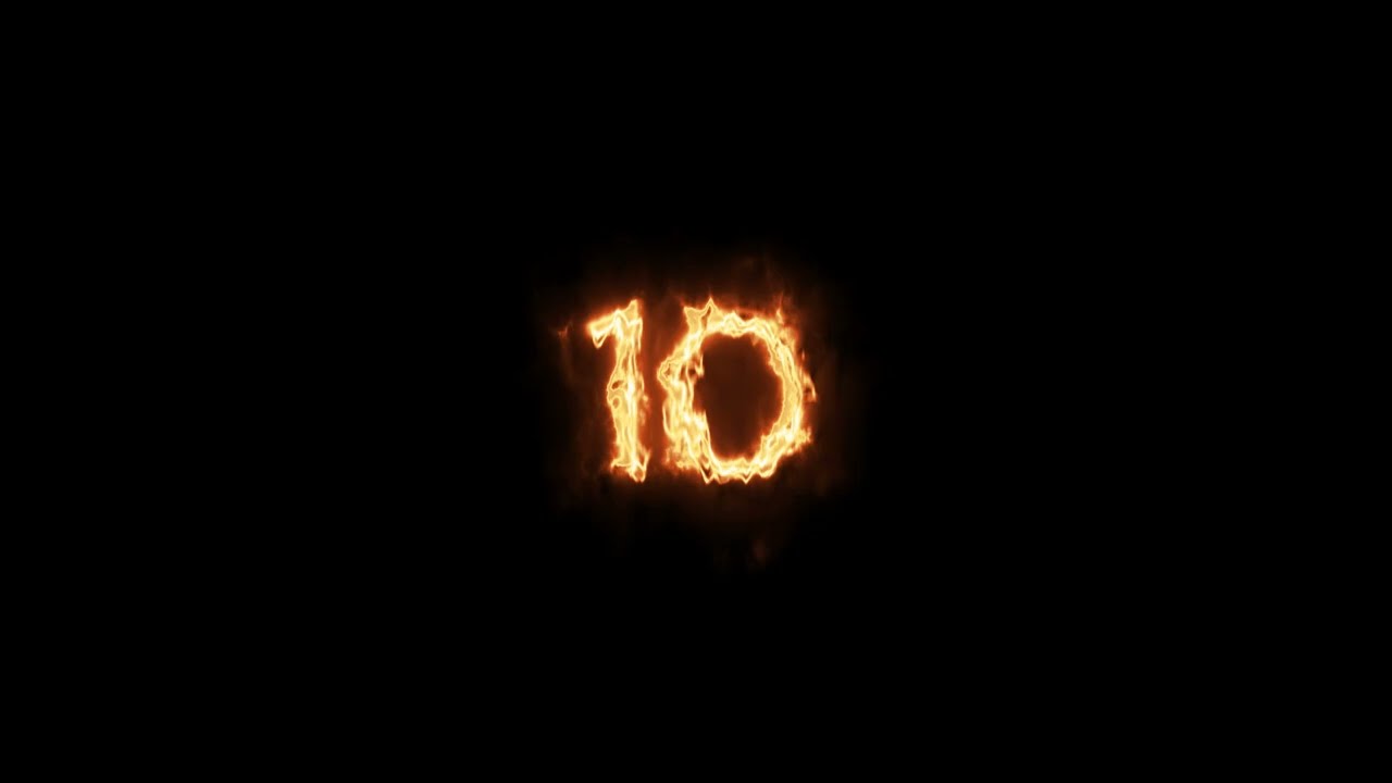 10 Second Heavy Fire Flame Countdown | Dramatic Timer