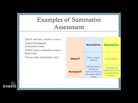 Formative and Summative Assessment