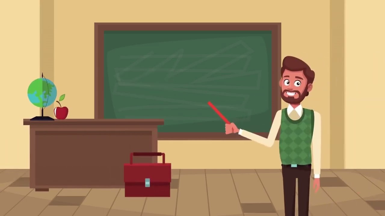 Cartoon Classroom  -  Motion Graphics Background Video