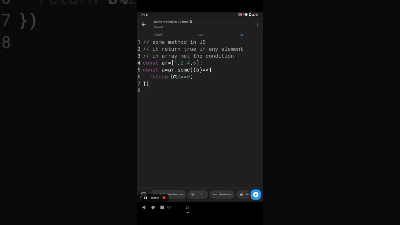 some method in JavaScript #youtube #programming #shorts #js #javascript