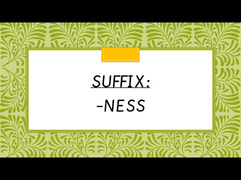 Year 2 Spellings - -ness suffix