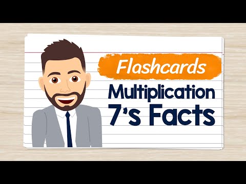 Multiplication Flashcards 7's Facts | Elementary Math with Mr. J