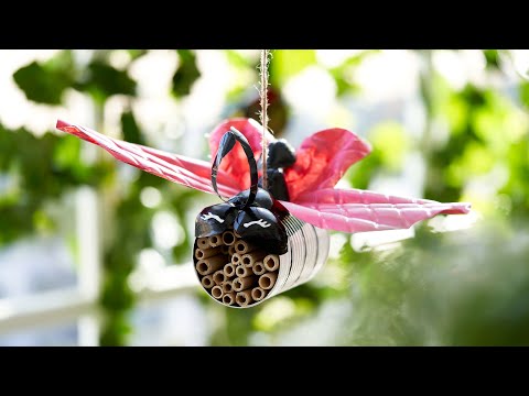 Make a bug hotel from reused materials