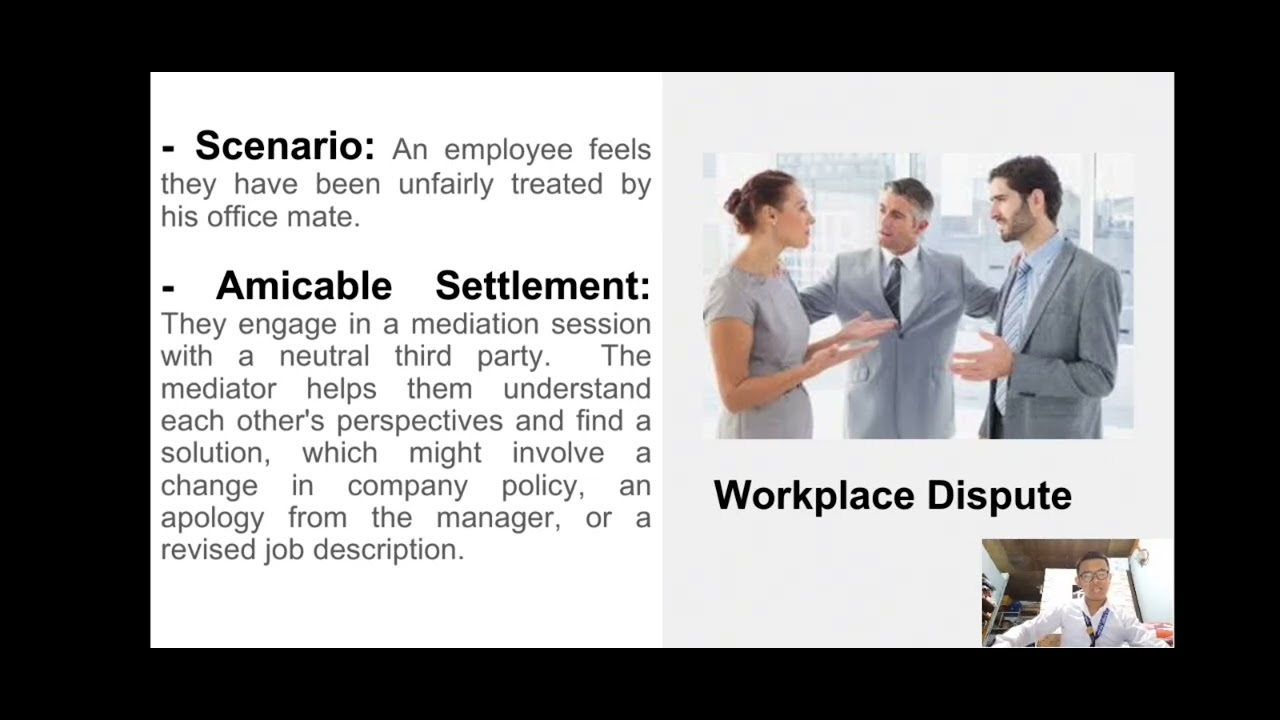Amicable Settlements of Disputes