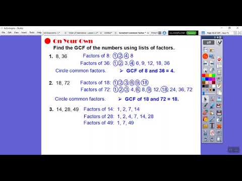 Greatest Common Factor (GCF) - Lesson 1.5 (Big Idea)