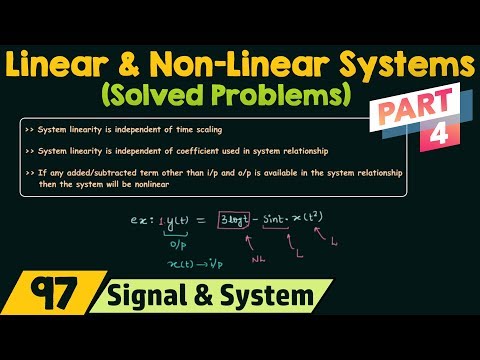 Linear and Non-Linear Systems (Solved Problems) - Part 4 Video Lecture - Crash Course for GATE ...