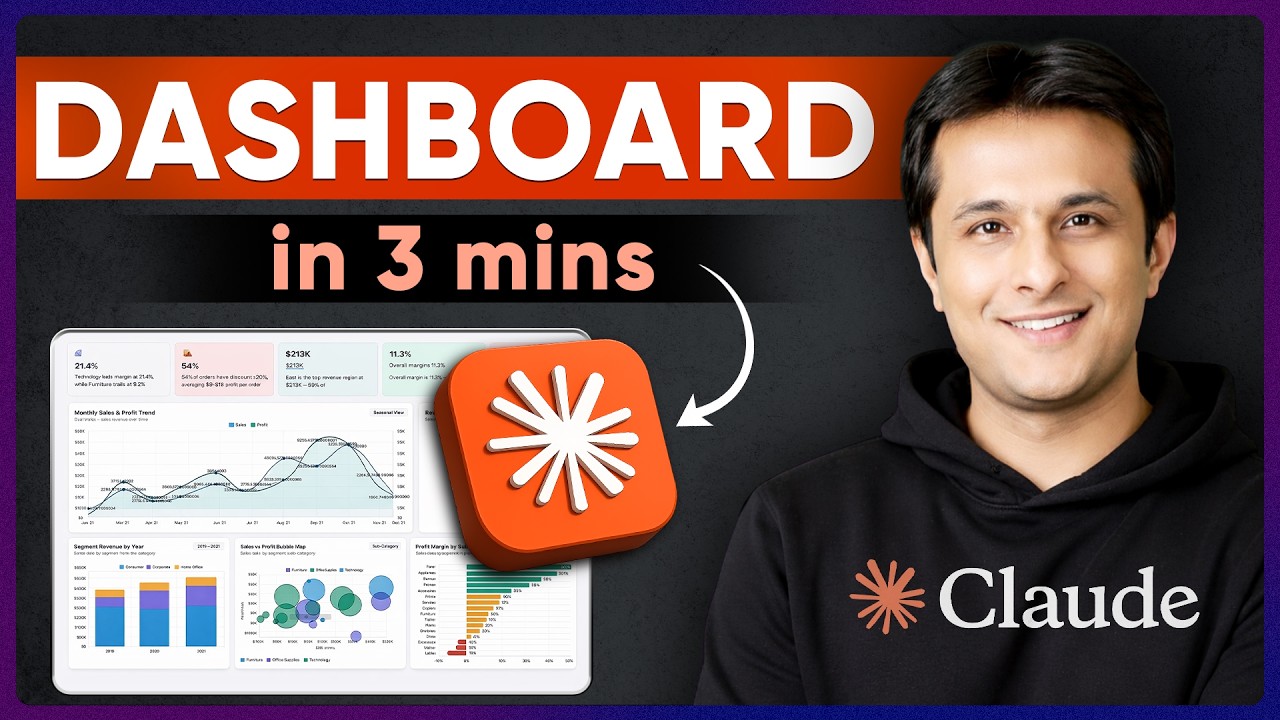 I Created a Full Dashboard in 3 Minutes Using Claude AI (No Code)
