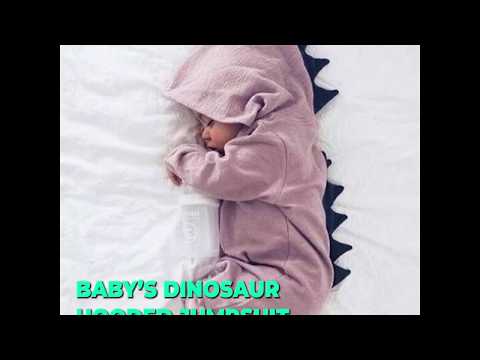 BABY S DINOSAUR HOODED JUMPSUIT