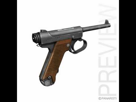 3D Model of Nambu Pistol Typ14 - Taisho 14 Review