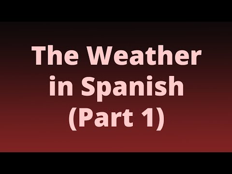 Weather vocabulary in Spanish part 1 Spanish For Beginners Video ...