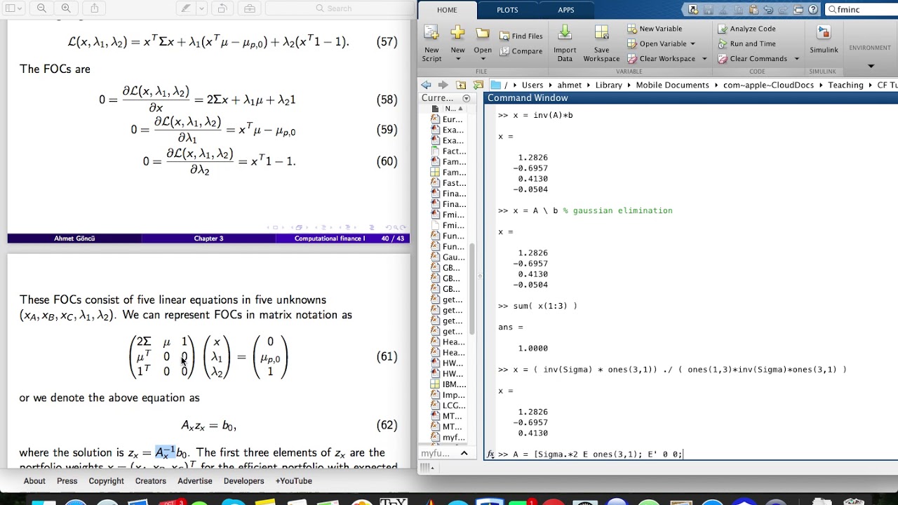 Chapter3 Markowitz Portfolio Matlab 1