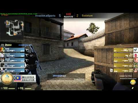 Asian Cyber Games CS:GO Malaysia QUALIFIER Invasion.Esports vs Badatum Part 1