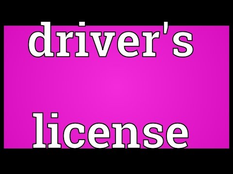 Driver's license Meaning