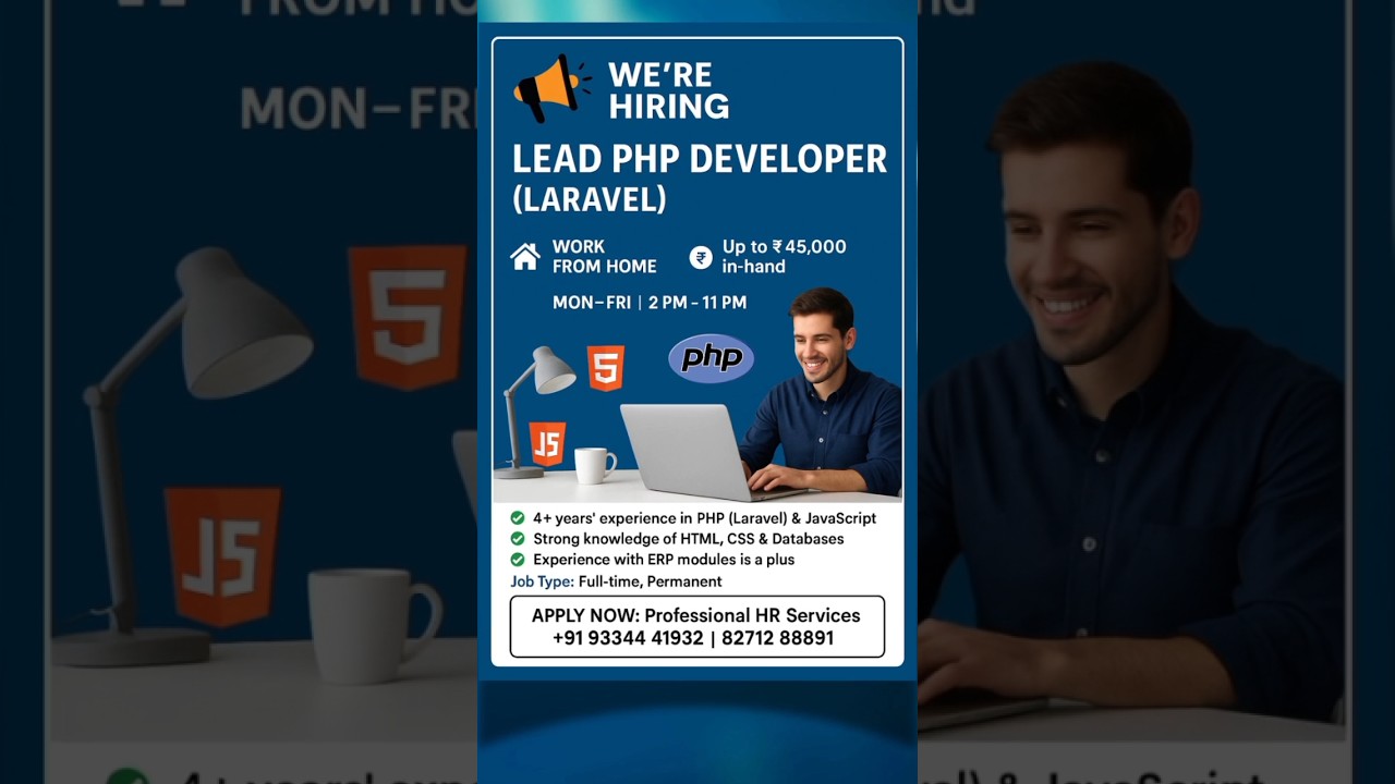 hiring PHP Developer remote | work from home ,Apply today