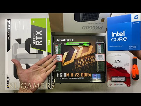intel Core i5 14400F GIGABYTE H610M H V3 DDR4 Palit RTX3060 Popular Gaming PC Build