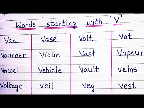 30+ Words starting with 'V' Words that start with 'V' Letter 'V' Words 30+ 'V' Letter Words