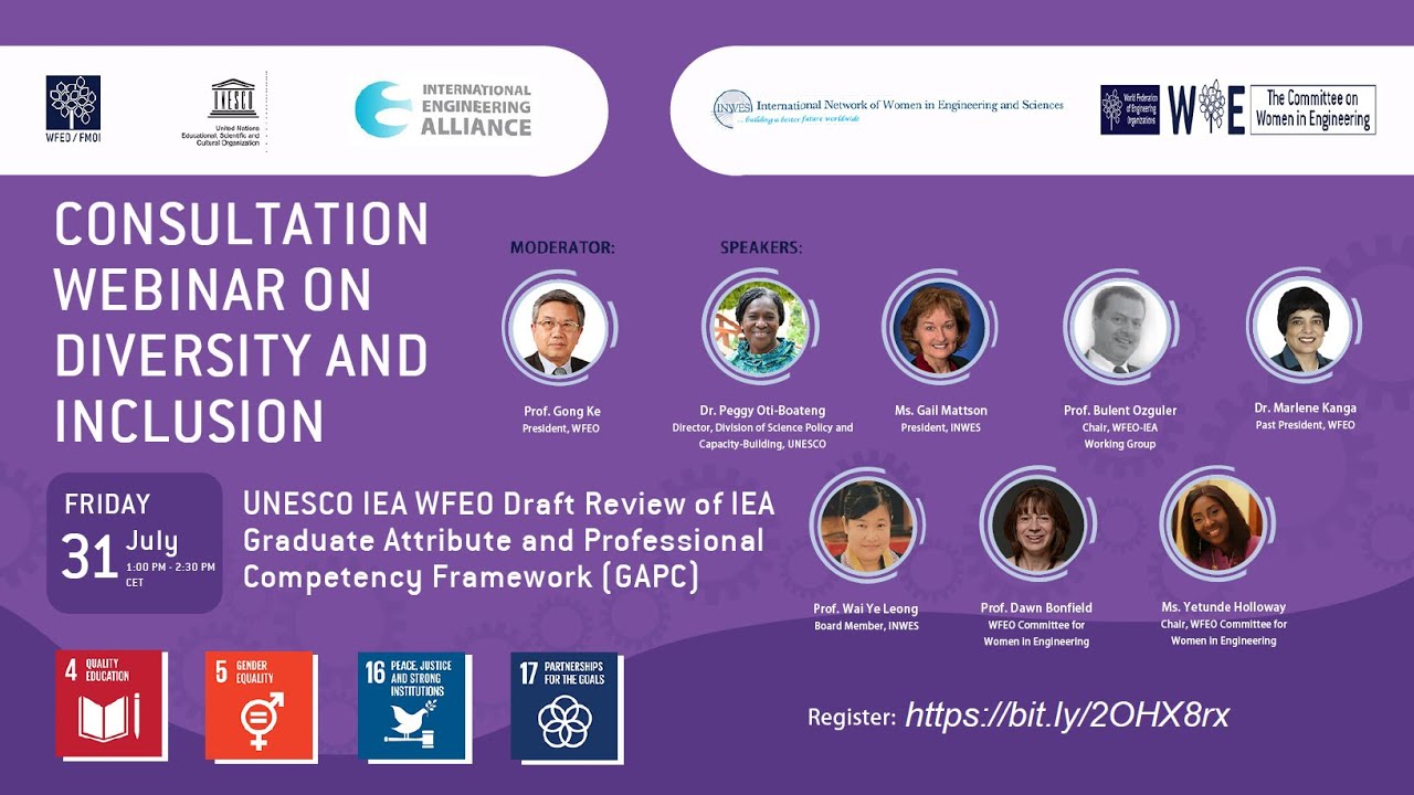 WFEO Webinar on Diversity and Inclusion