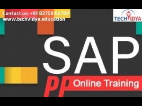 Free SAP PP Online training | tutorial for beginners | TechVidya