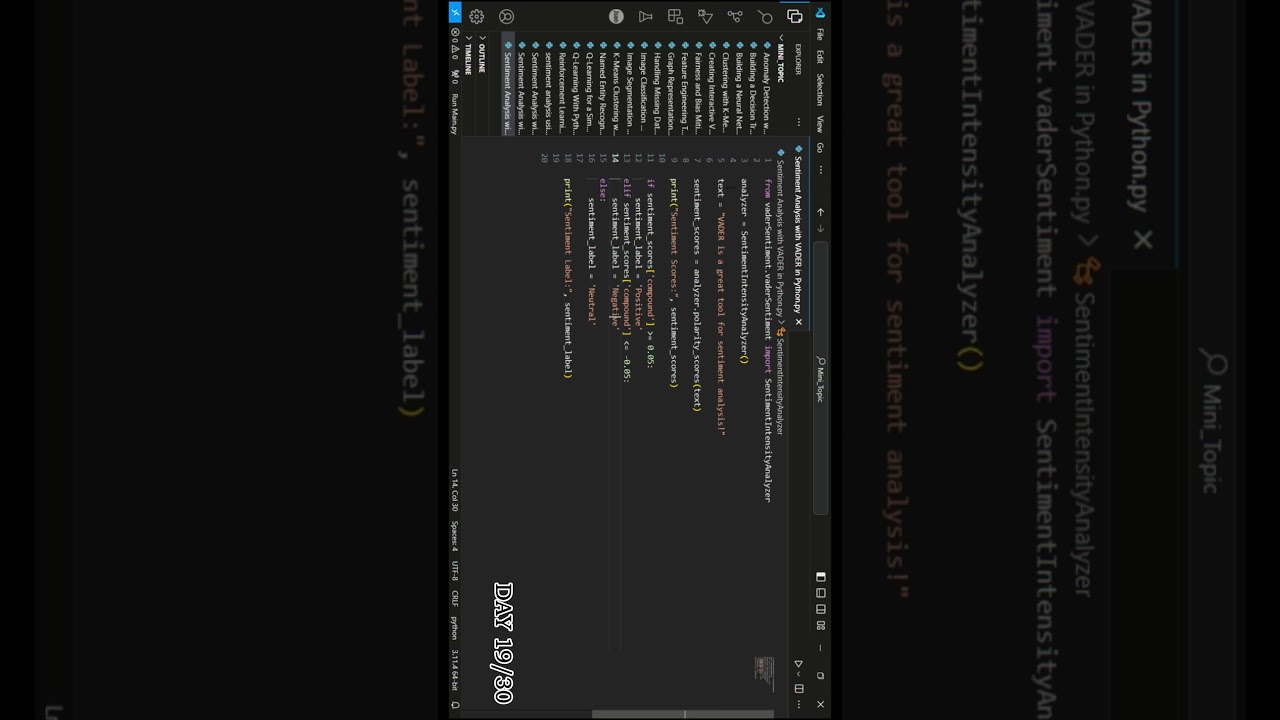 Sentiment Analysis with VADER in Python | @brave_santhosh