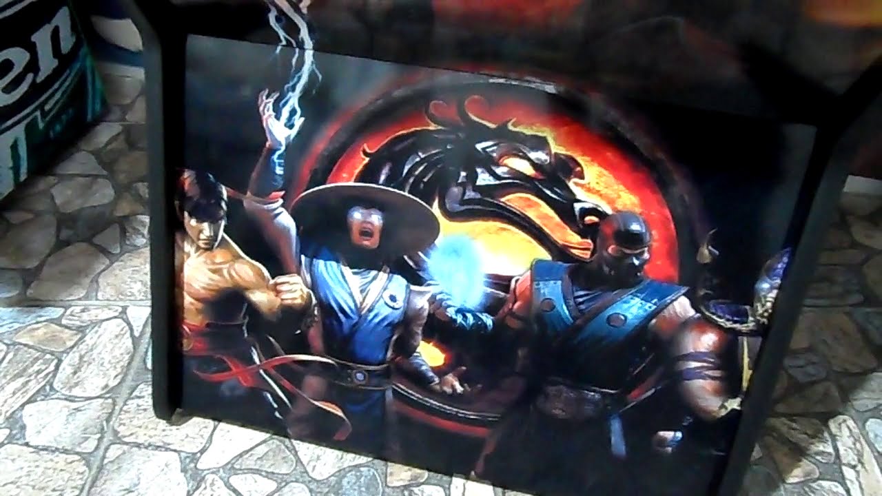 Bartop 24 Polegadas com Base Mortal Kombat Malvadeza Games.