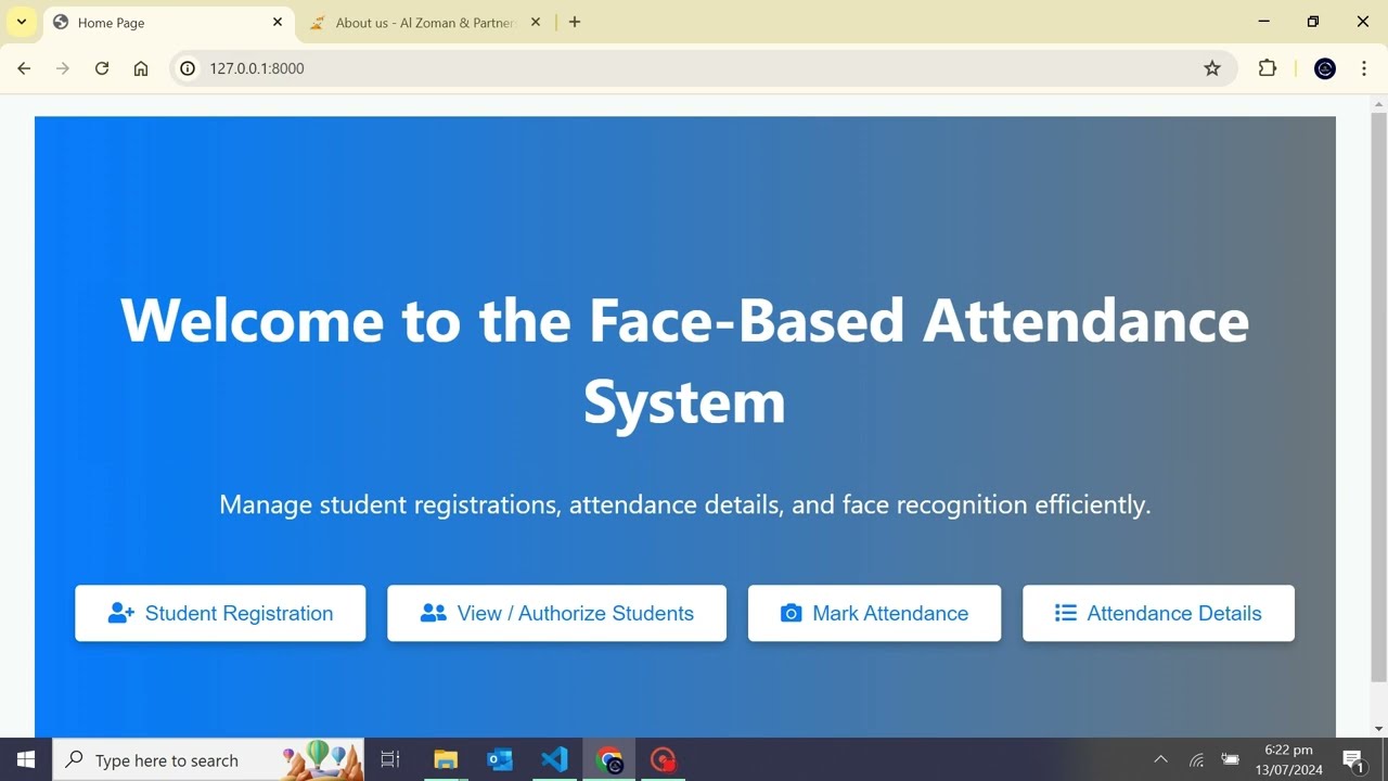 Face Based Attendance System Using Django & OpenCV
