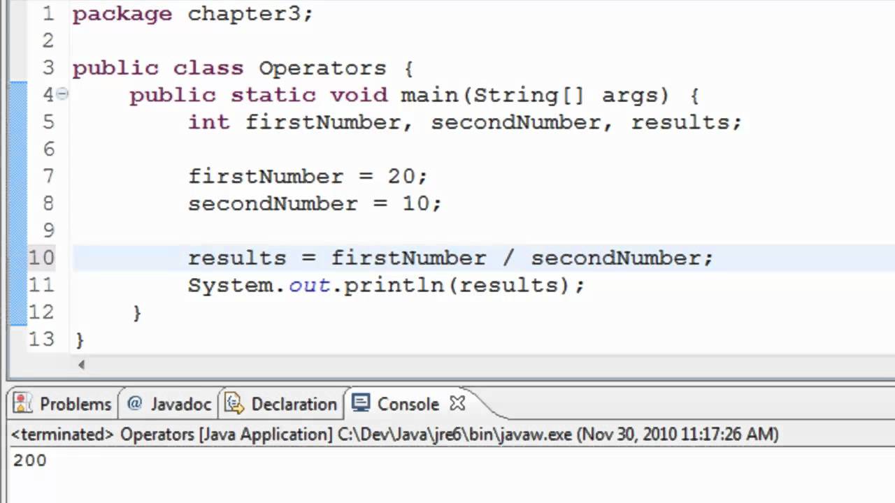Java Tutorial #4 - Arithmetic Operators