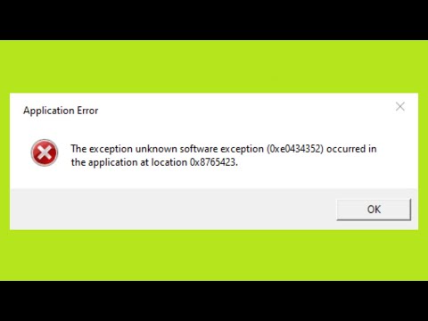 Fix - The Exception Unknown Software Exception  0xe0434352  Occurred in The Application at Location