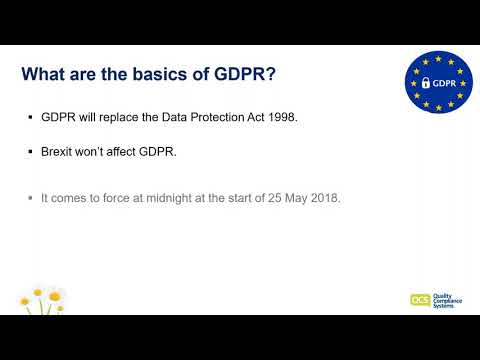 What are the basics of GDPR