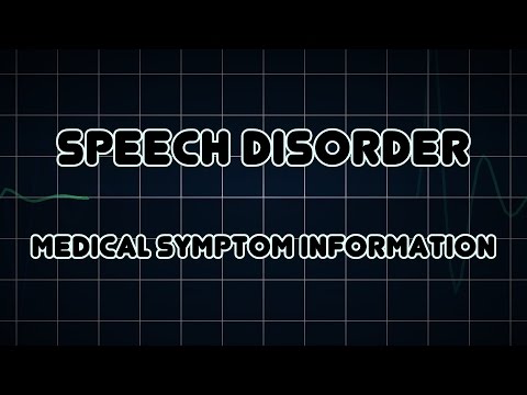 Speech disorder (Medical Symptom)