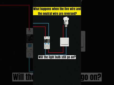 What happens when the live wire and the neutral wire are reversed?