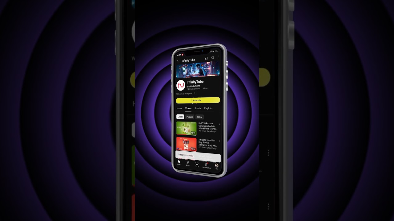 3D Phone Animation in After Effects! #Shorts