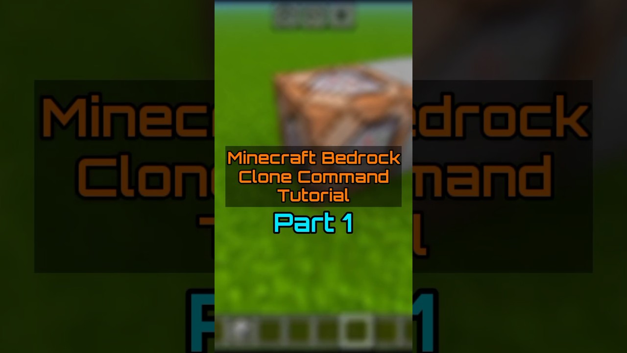 Minecraft Clone Command Tutorial - Part 1