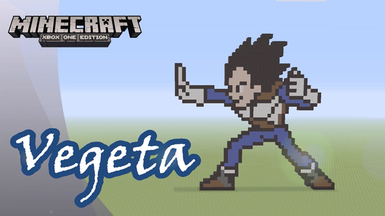 Minecraft: Pixel Art Tutorial and Showcase: Vegeta (Dragon Ball Z)