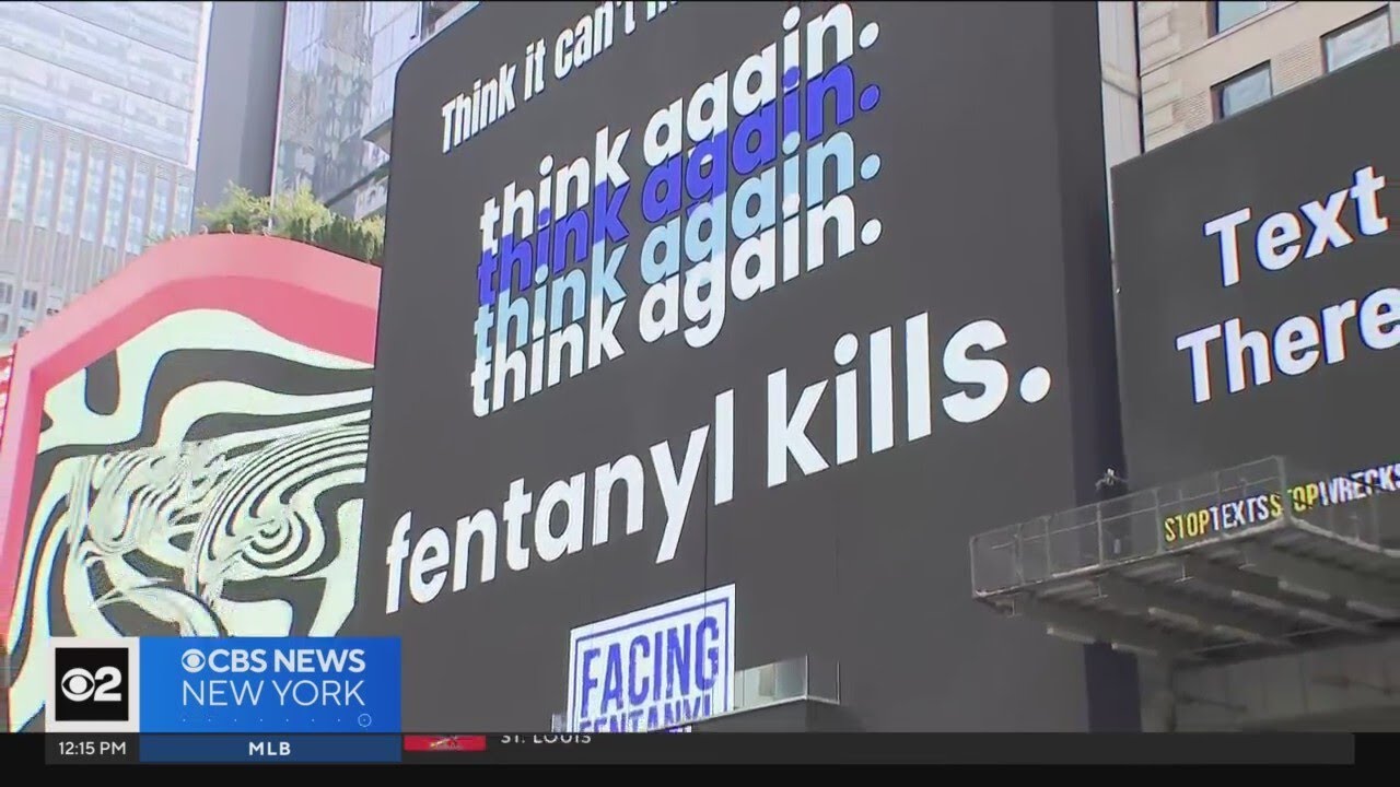 Fentanyl awareness billboard unveiled in Times Square