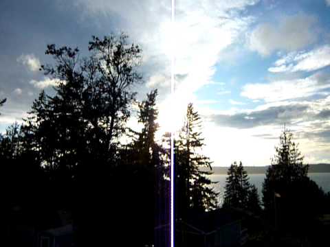 Video of Strong Windy Weather on Camano Island Washington. Trees Clouds Action Clip