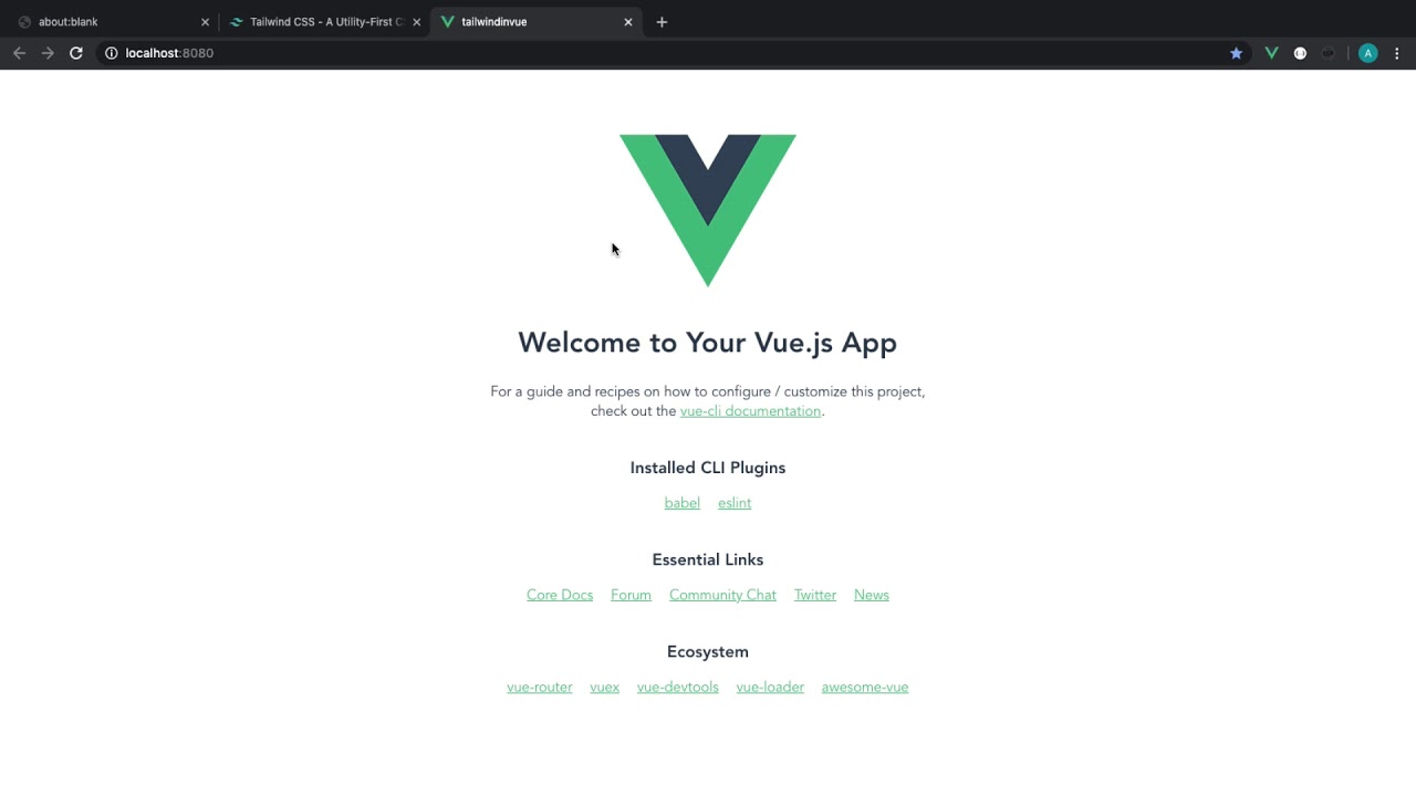 Using Tailwind in Vue