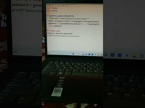 python program to generate password #idle #pythontricks #pythonprograms #code #pythonic #python