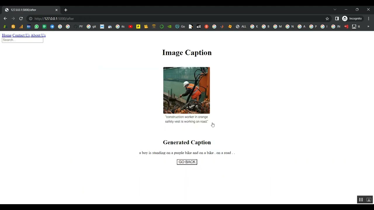 Image Caption Detection Flask App in Python Projects
