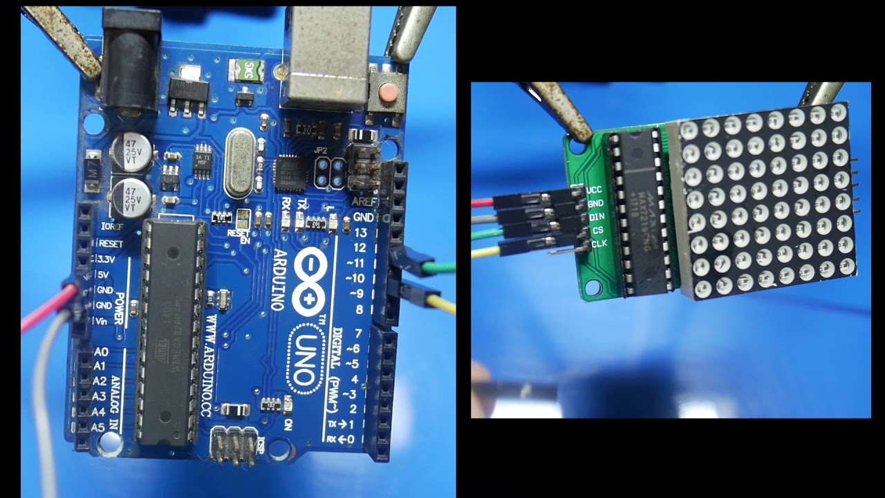 LED Matrix 8x8 Driven by MAX7219 with Arduino Uno