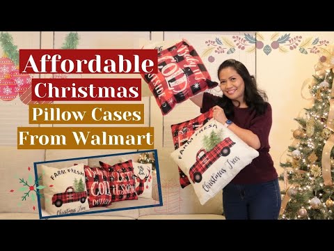 Christmas Decorative Pillow Cases from Walmart